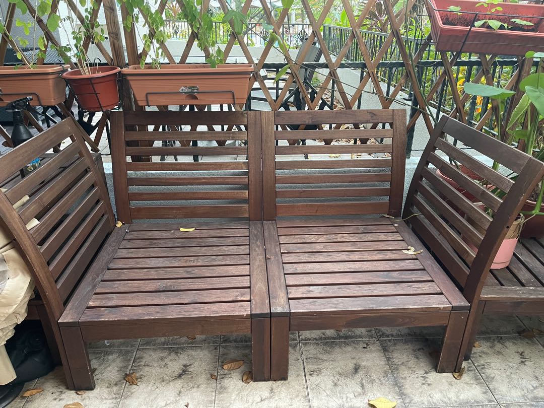 APPLARO, 2-seat modular sofa, outdoor, brown, Furniture & Home Living ...