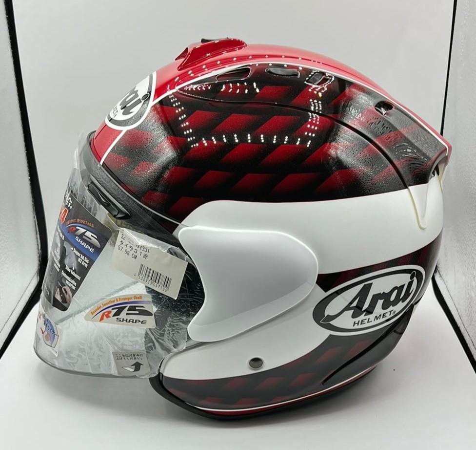 Arai Ram 4 Taira Red, Motorcycles, Motorcycle Accessories on Carousell
