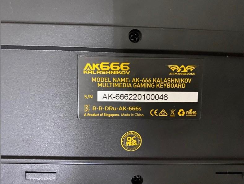 Armageddon Kalashnikov AK666 Anti-Ghosting & Spill-Proof Backlit ...