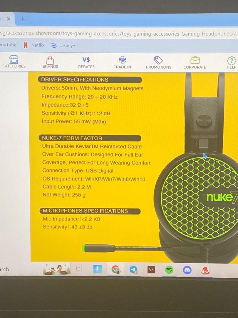 Armaggeddon nuke 7 ironsight gaming headset, Audio, Headphones ...