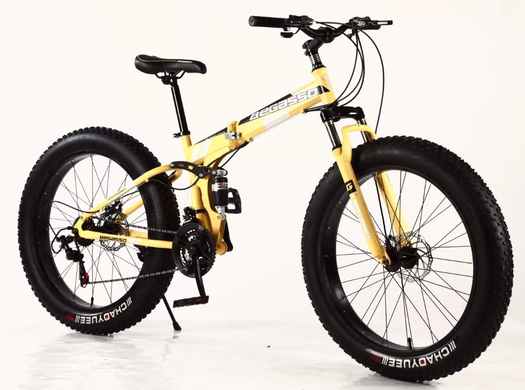 Begasso Fat bike Foldable Mountain bike Full suspension gunsrose ...