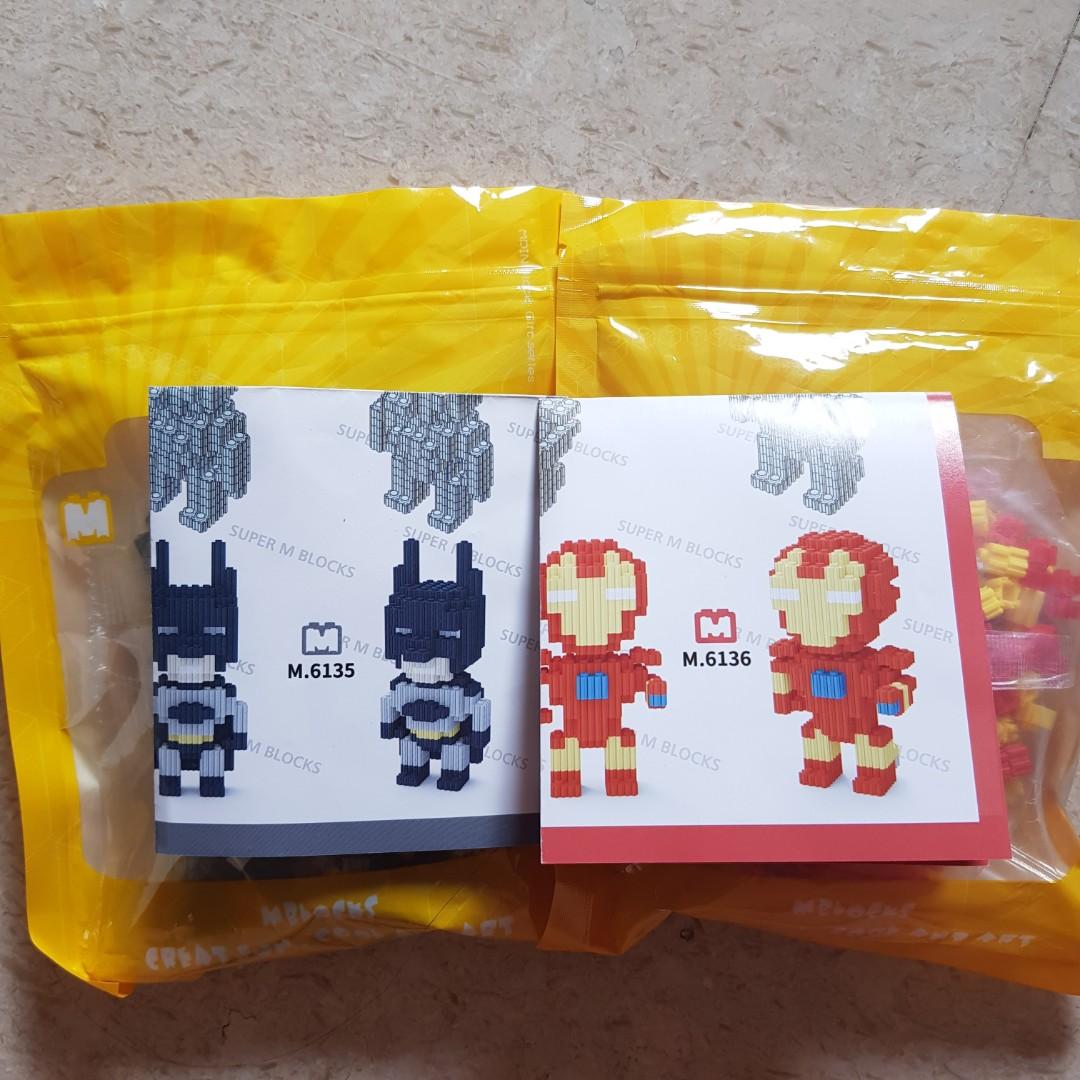 [BN] Iron Man/ Batman Building Blocks Nanoblocks (Marvel, DC), Hobbies ...