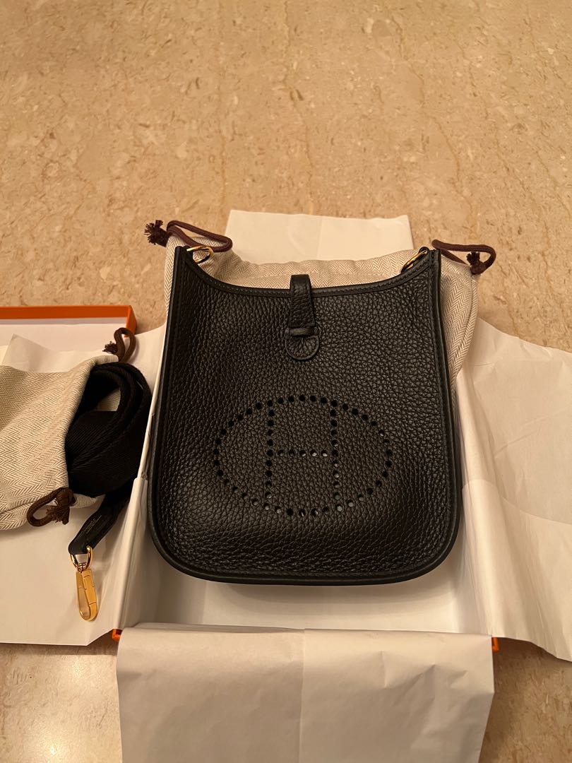 Brand new Hermes mini Evelyn black with GHW, Women's Fashion, Bags ...