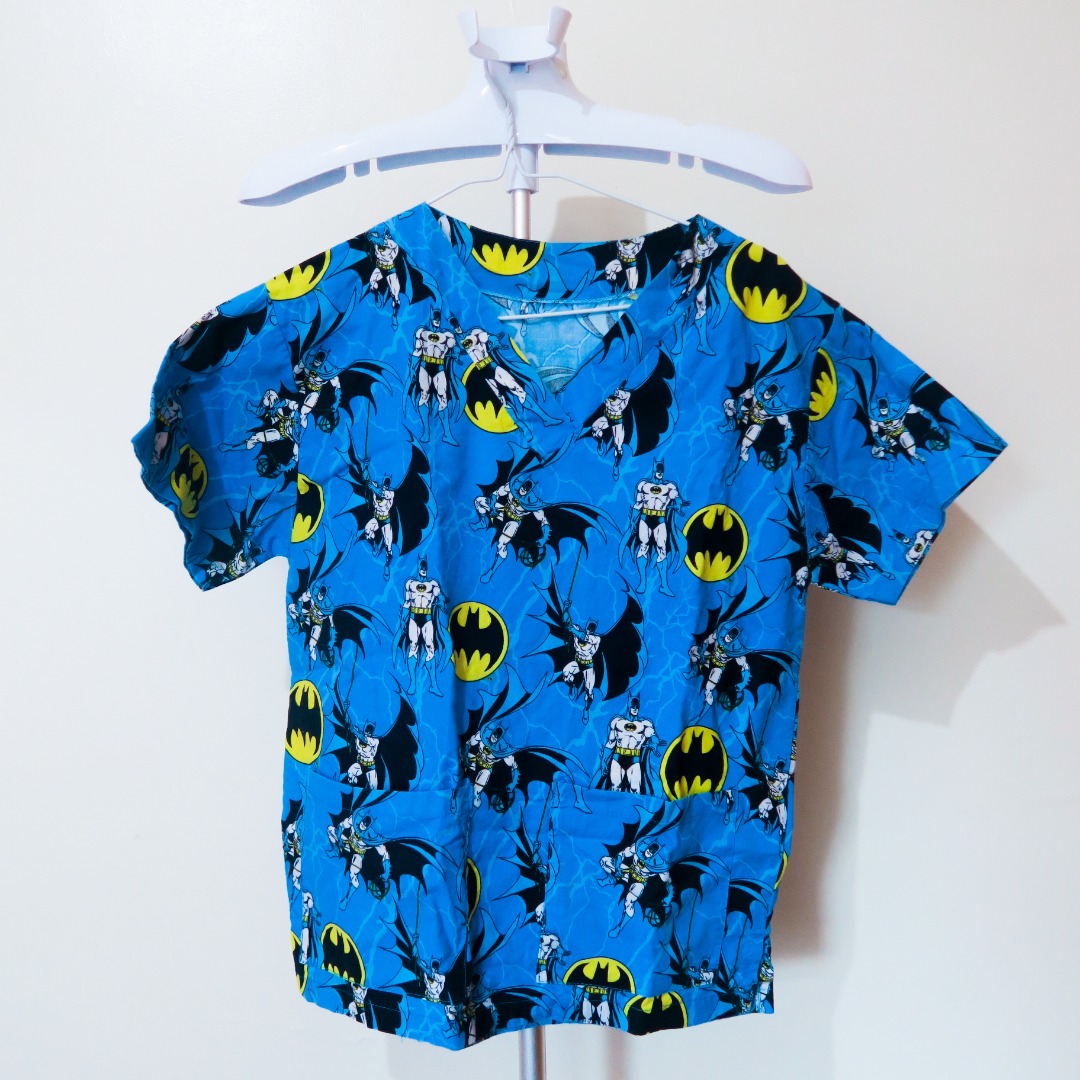 Brand New Vintage Batman Scrub Top, Women's Fashion, Tops, Blouses on ...