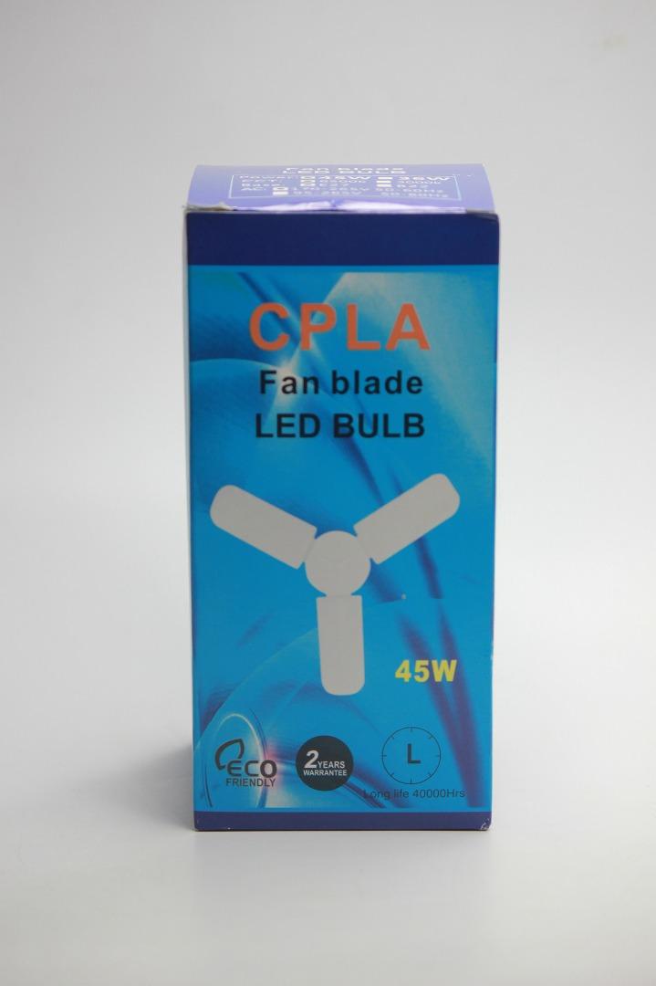 CPLA FAN BLADE LED BULB, 3 BLADES LIGHT, E27 SOCKET, 45W 6500K AC170 ...