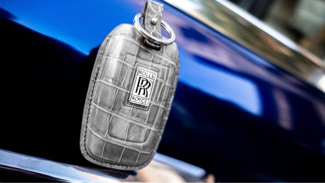 Custom made Rolls Royce Car Key Pouch in Grey Crocodile Leather, Luxury ...