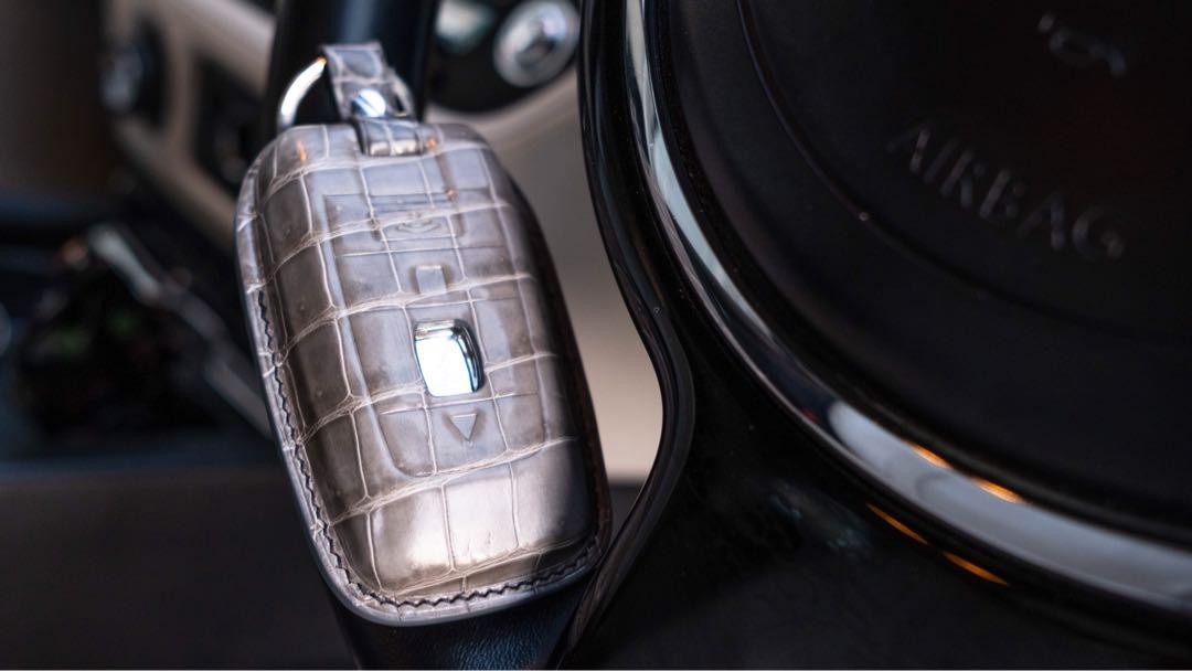 Custom made Rolls Royce Car Key Pouch in Grey Crocodile Leather, Luxury ...