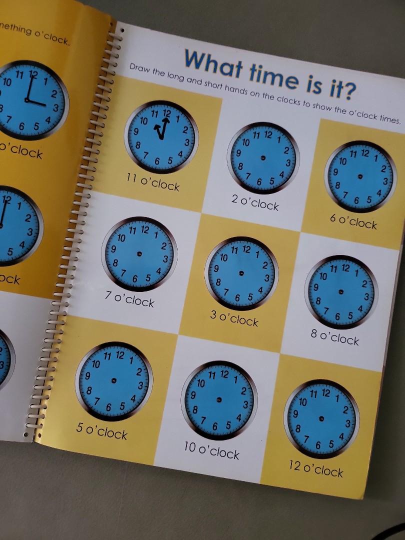 Early learning activity book wipe clean educational letter number time ...