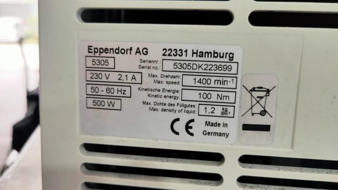 Eppendorf AG 22331 Humburg Concentrator Plus For Sale @ $ 1600 each ...
