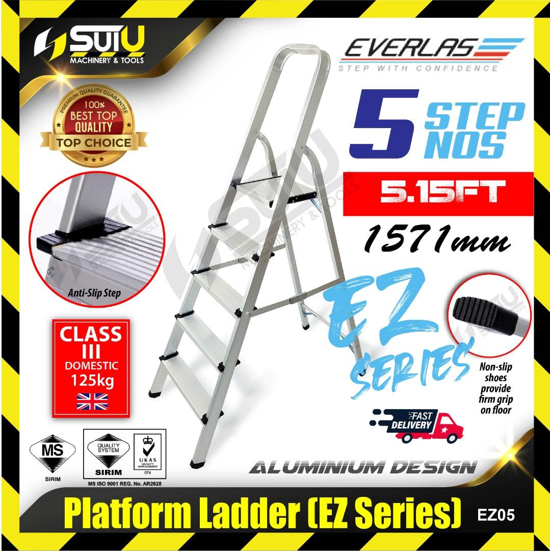 EVERLAS EZ05 5 Steps 1571MM EZ-Series Aluminum Platform Ladder ...