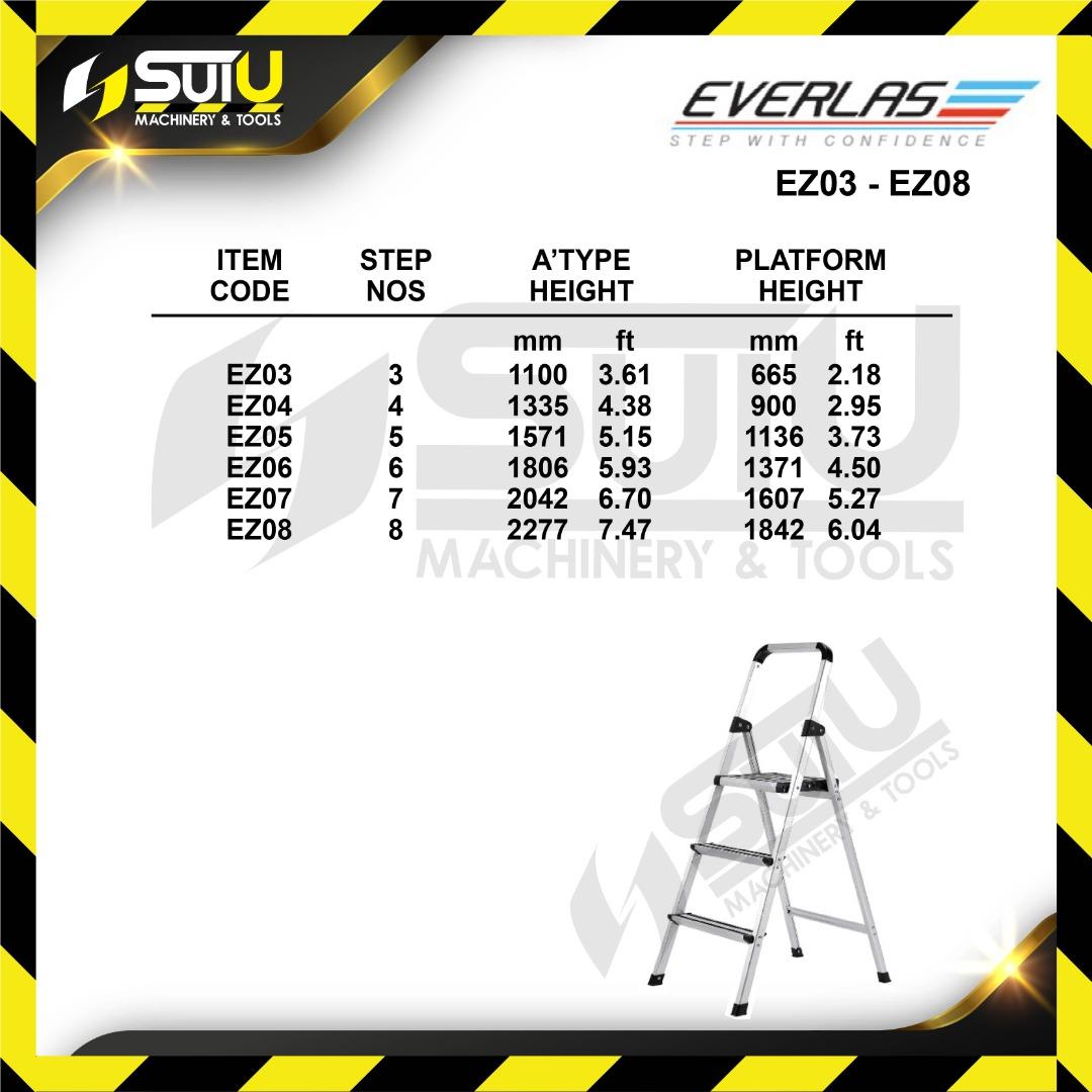 EVERLAS EZ05 5 Steps 1571MM EZ-Series Aluminum Platform Ladder ...