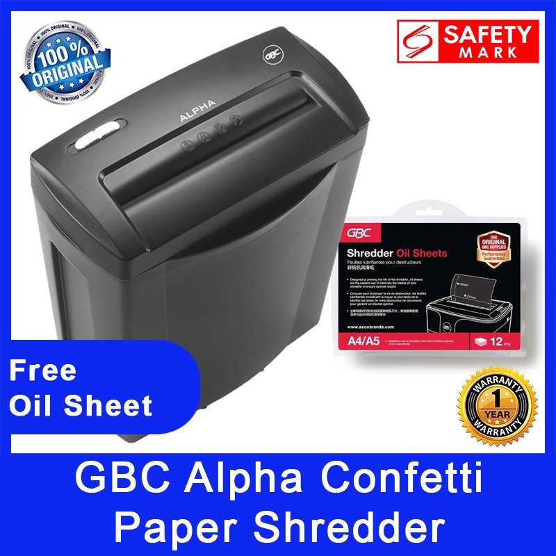 GBC Alpha Confetti. New Series. Free GBC Oil Sheets. P-4 Security Level ...