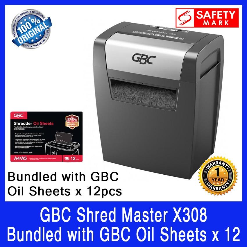 GBC X308 Paper Shredder. New Series. Free Oil Sheets. P-3 Security ...