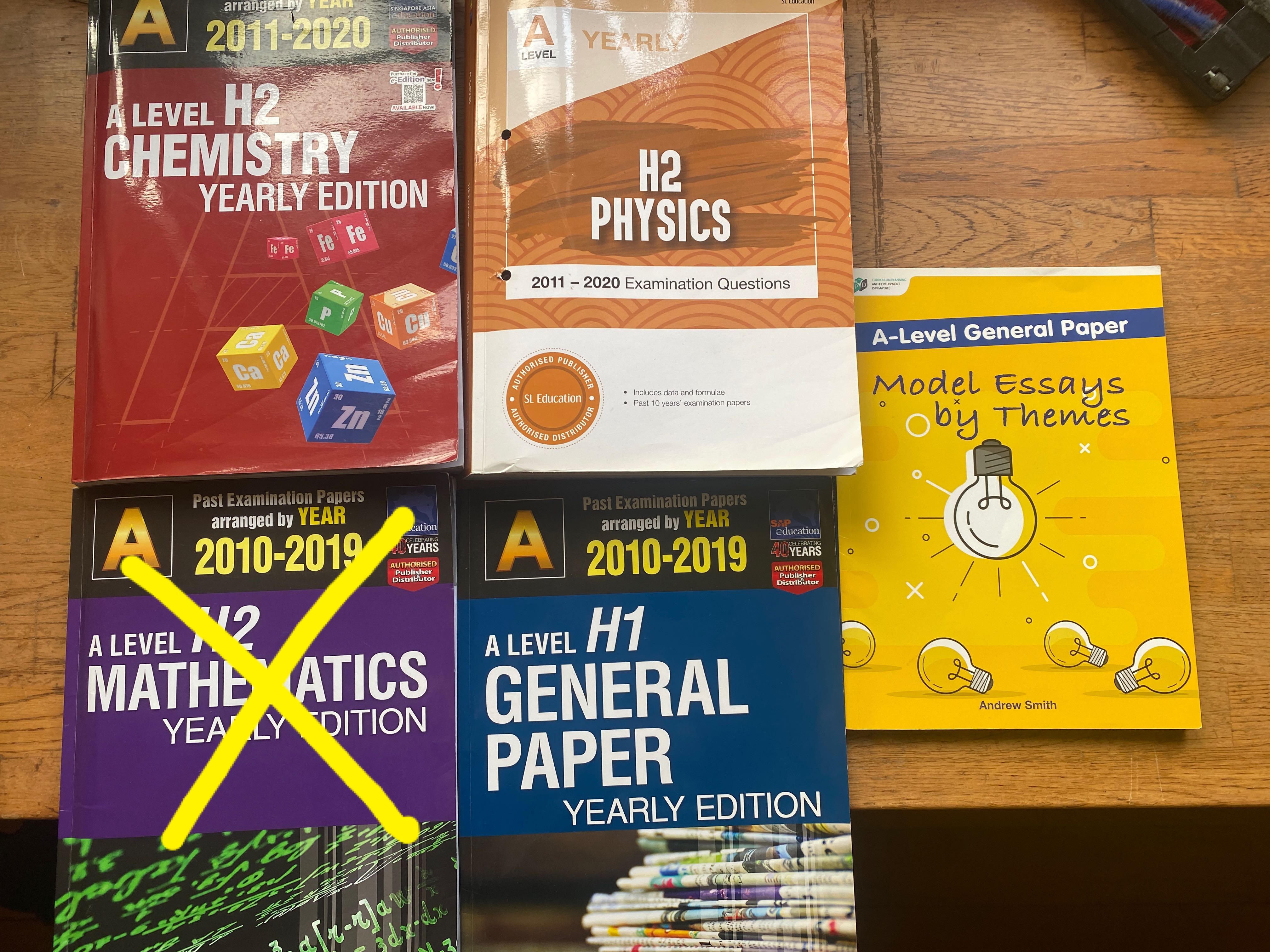 H2 A level 10 year series TYS yearly and topical Physics, Chemistry ...