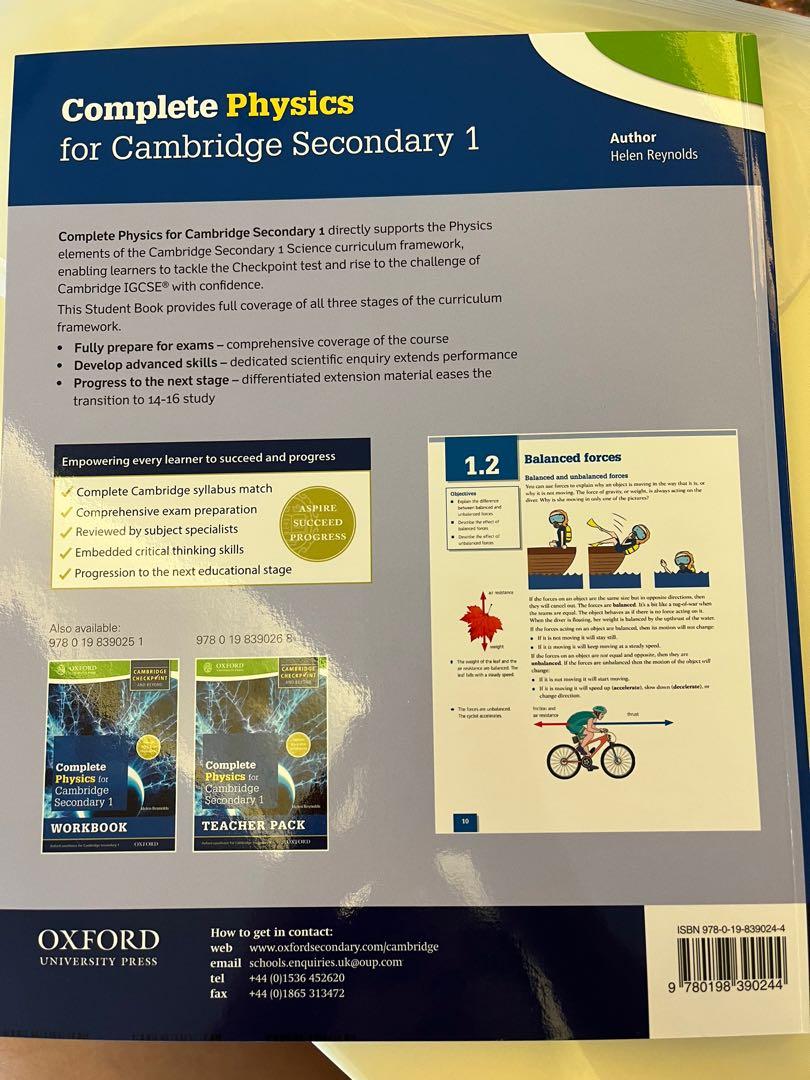 IGCSE Complete Physics for Cambridge Lower Secondary Student Book, Hobbies & Toys, Books ...