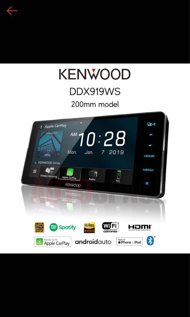 Kenwood Hi Res Headunit DDX919WS Double Din, Car Accessories, Accessories on Carousell