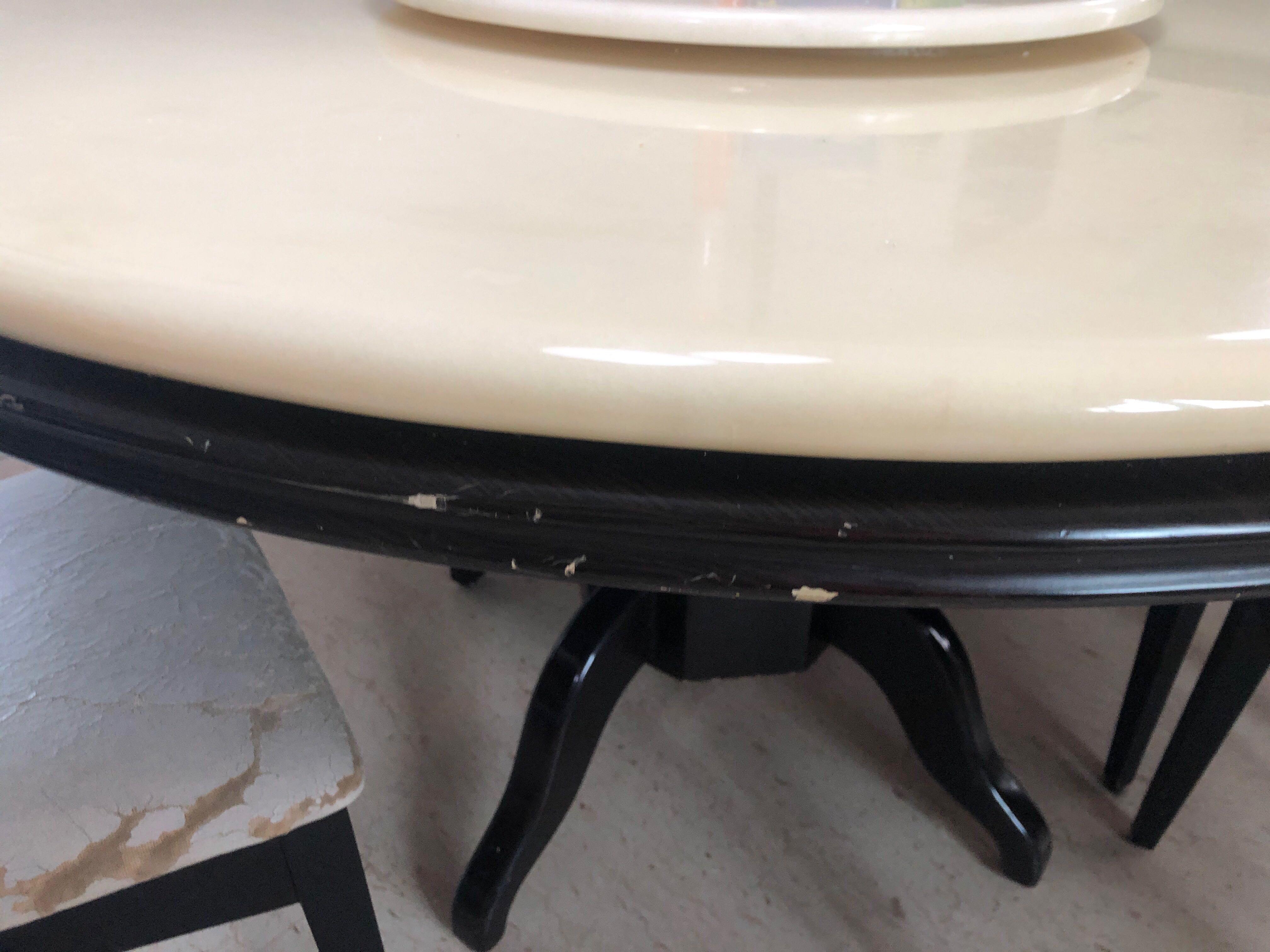 Large Round Dining Table with Compressed marble top, Furniture & Home ...