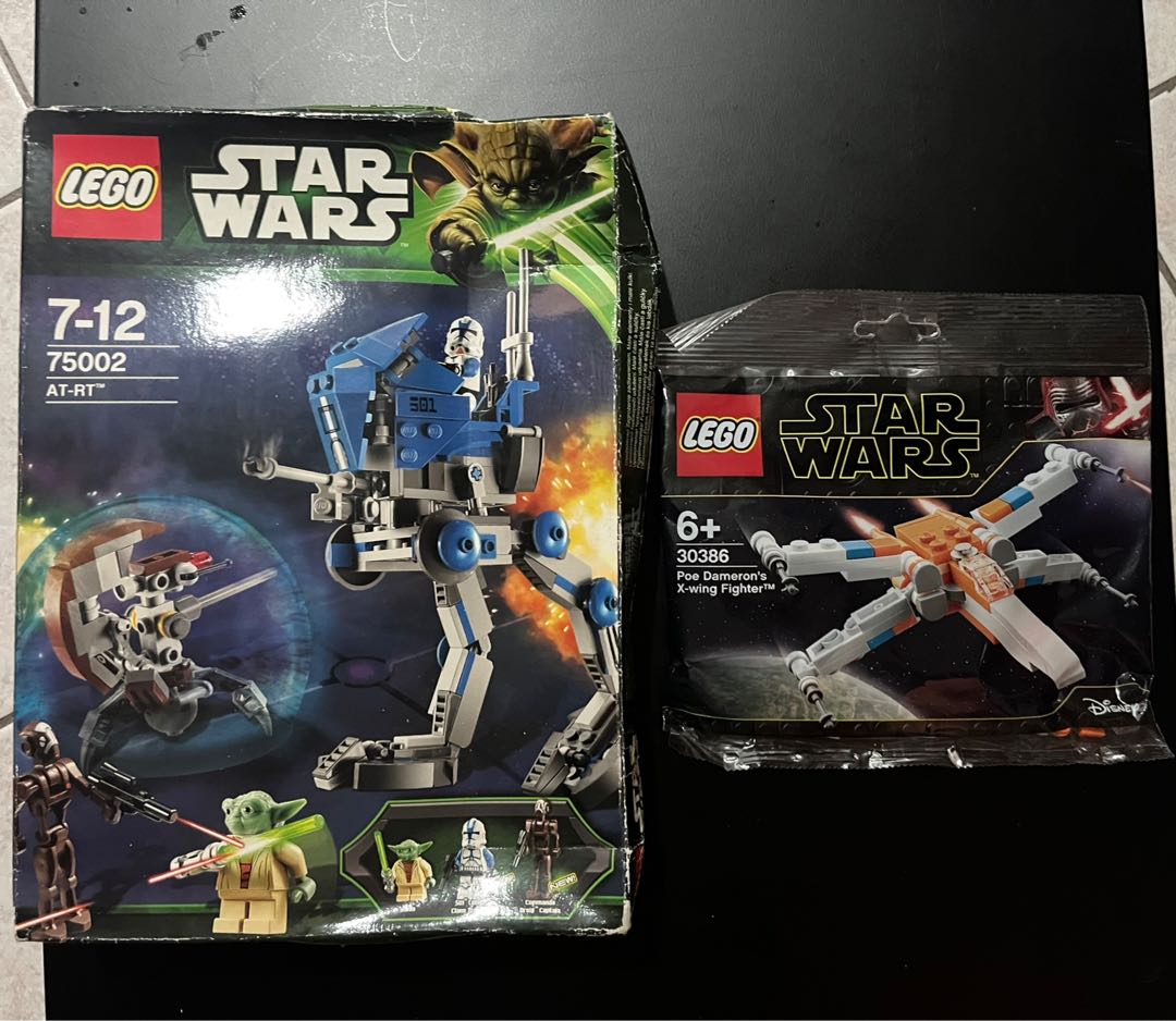 Lego Star Wars 75002 AT-RT & 30386 Poe Dameron’s X-Wing Fighter ...