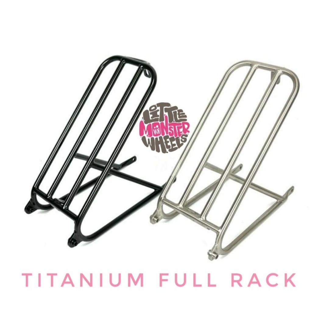 Lightweight Aluminium / Titanium Mini Rack for Brompton C Line P Line T ...