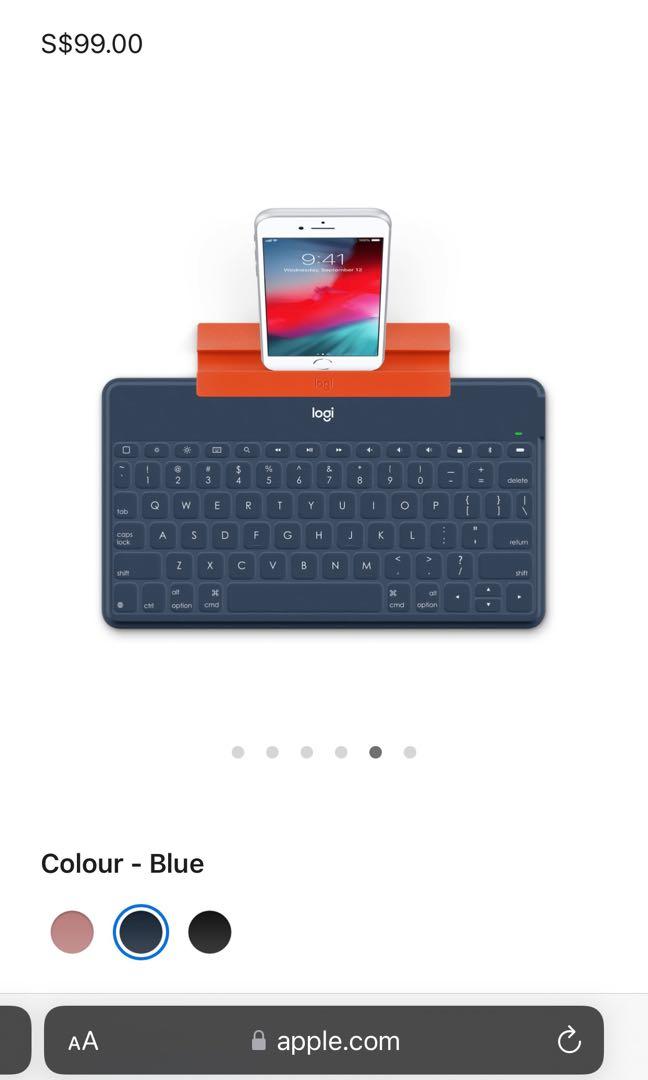 Logitech Keys-To-Go ultra slim keyboard with phone stand for iPhone ...