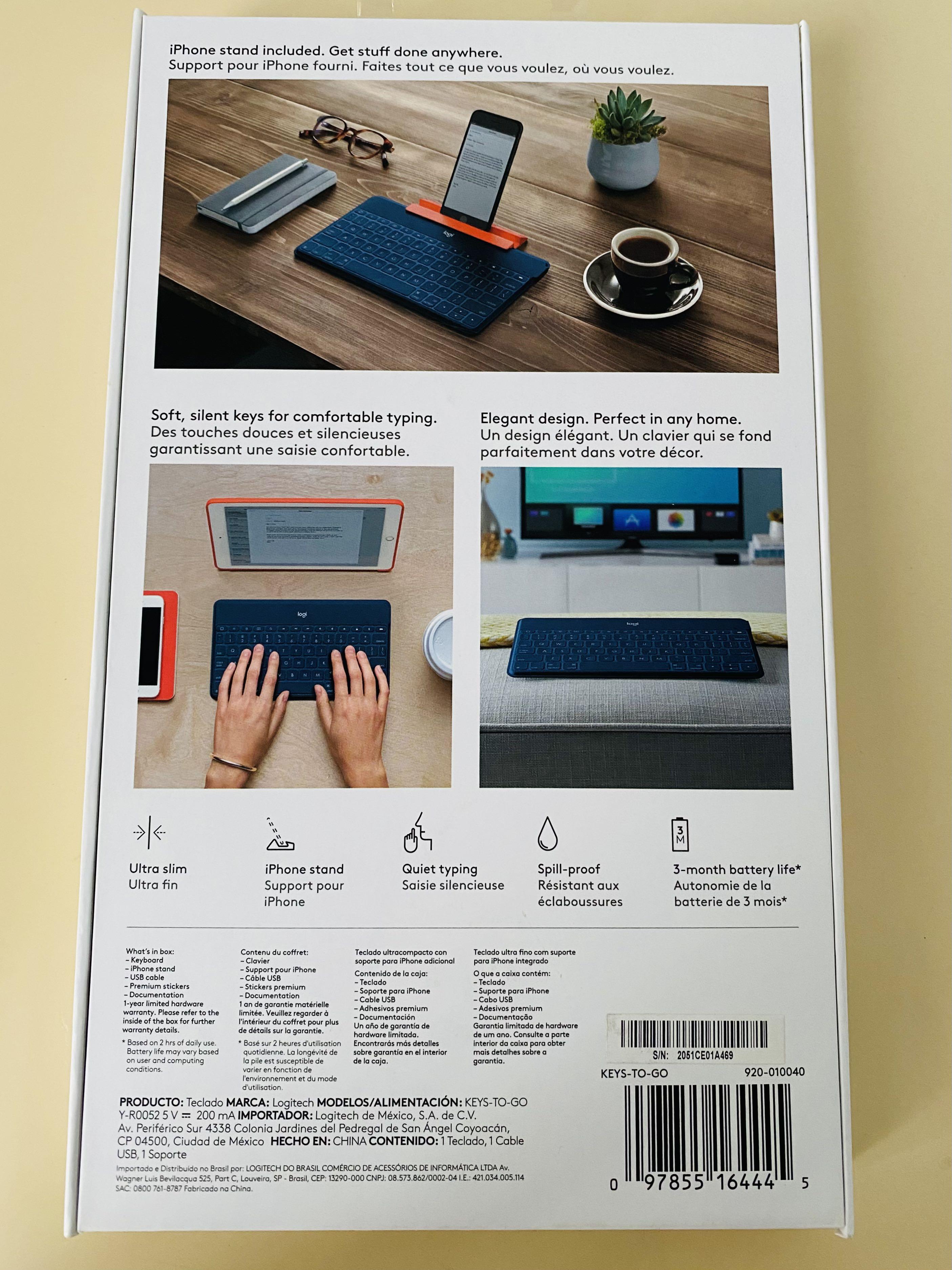 Logitech Keys-To-Go ultra slim keyboard with phone stand for iPhone ...