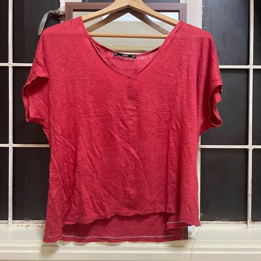 Mango Linen Top, Women's Fashion, Tops, Blouses on Carousell