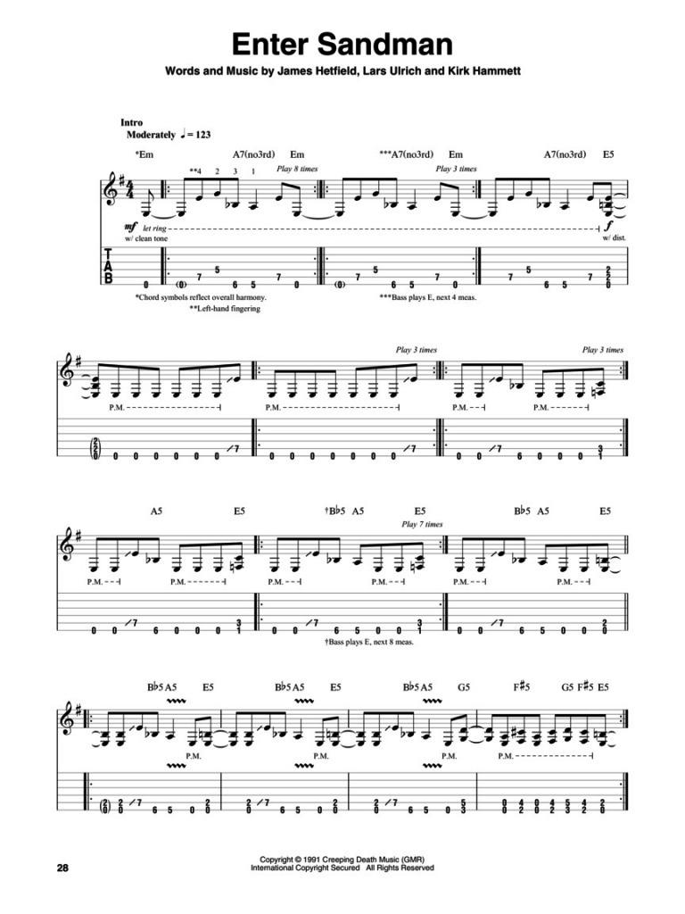 Metallica 1991-2016 Music Score Notes Imported Booklet, Hobbies & Toys ...