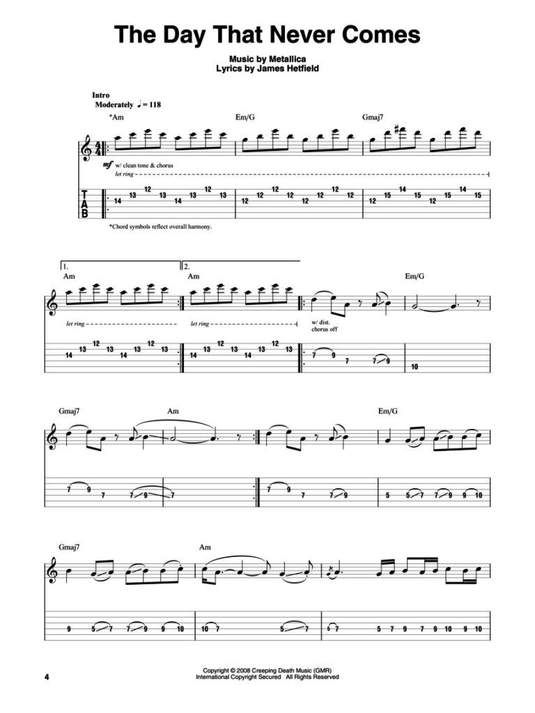 Metallica 1991-2016 Music Score Notes Imported Booklet, Hobbies & Toys ...