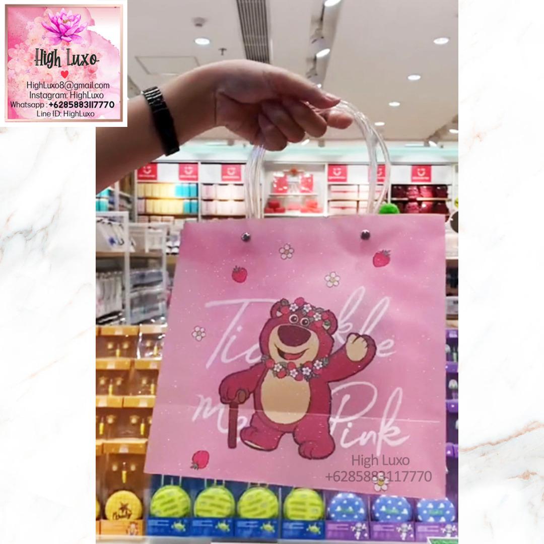 Miniso Toy Story Collection Lotso Medium Glittery Gift Bag Tas Hadiah ...