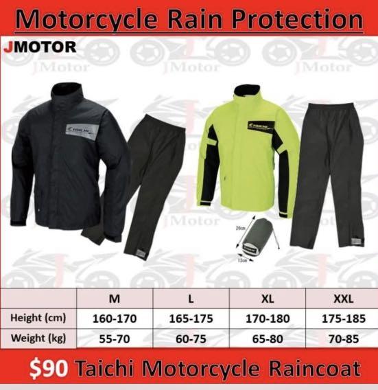 Motor cycle raincoat, Motorcycles, Motorcycle Apparel on Carousell