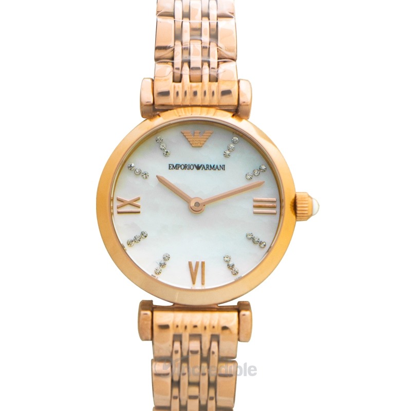[NEW] Emporio Armani Quartz Mother of pearl Dial Stainless Steel Ladies ...