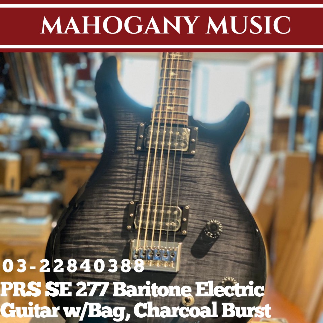 PRS SE 277 Baritone Electric Guitar w/Bag, Charcoal Burst, Hobbies ...