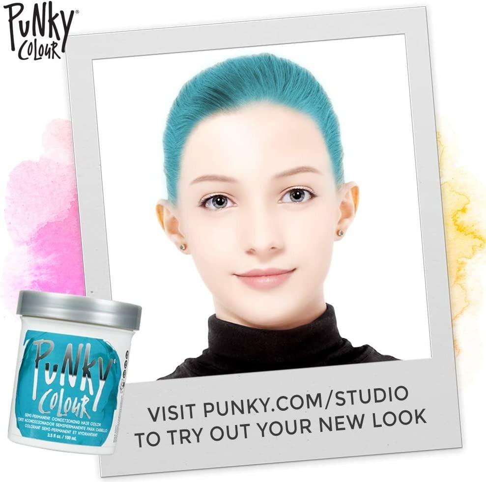 Punky Colour, Semi-Permanent Conditioning Hair Color, Turquoise, 3.5 fl ...