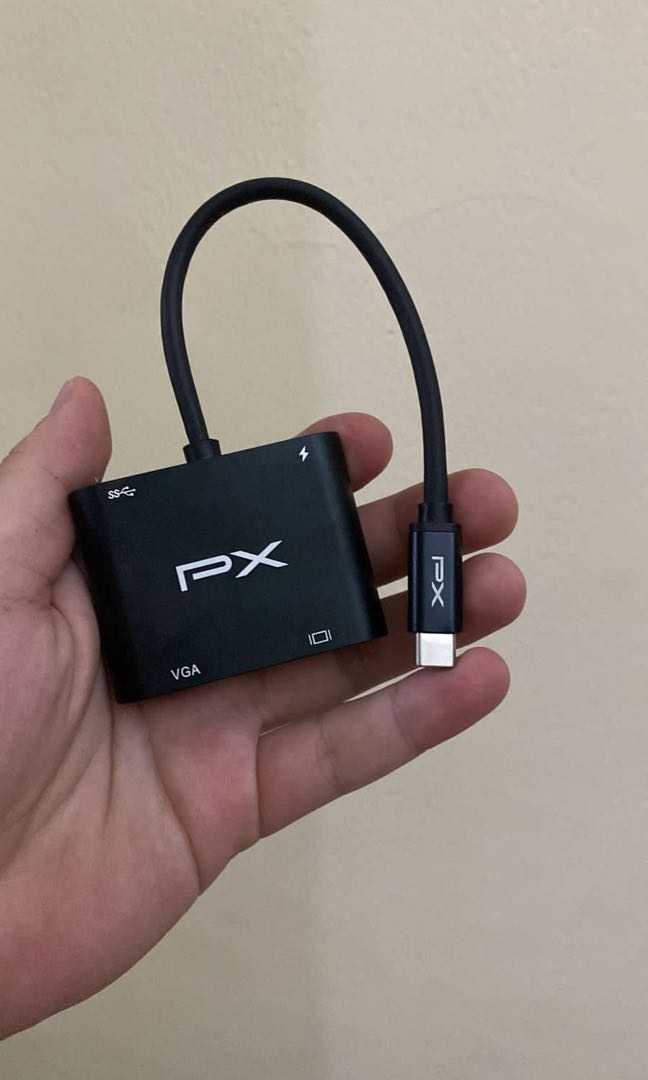 PX UCH14 TYPE C 3.1 TO HDMI VGA USB HUB CONVERTER ADAPTER 4 IN 1 4K ...