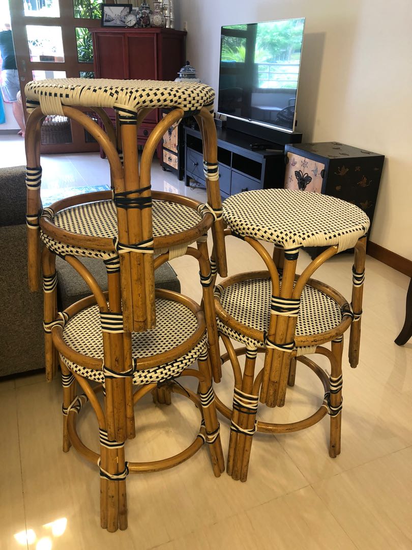 Rattan stools, Furniture & Home Living, Furniture, Chairs on Carousell