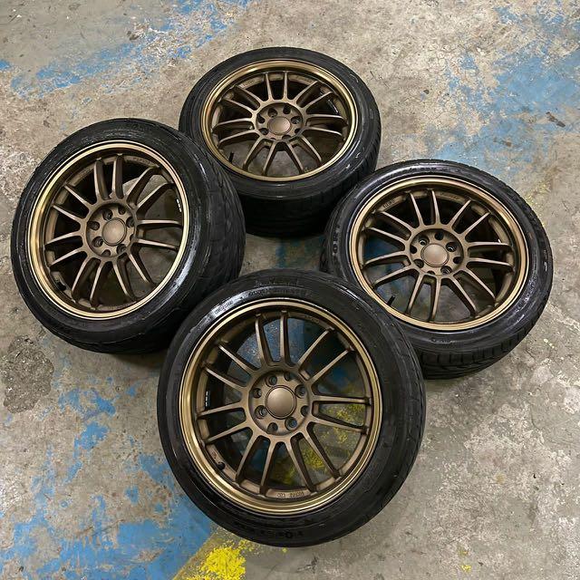 RE30 16 inch sport rim Vios tyre 70%, Auto Accessories on Carousell