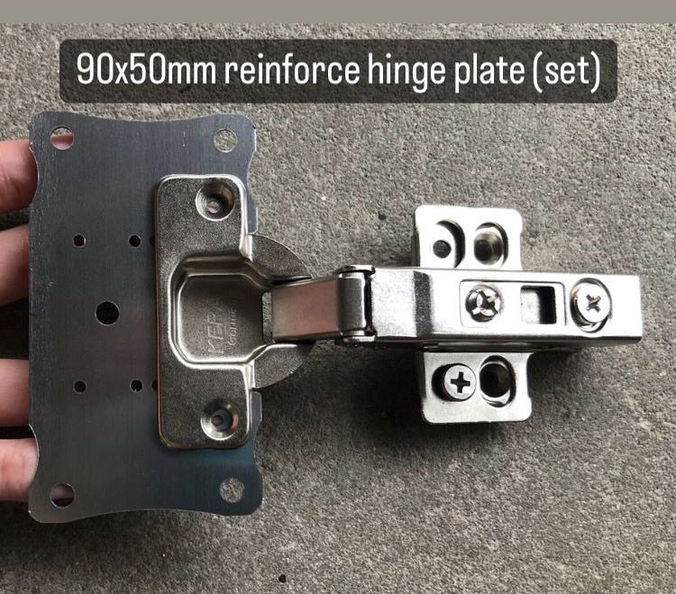 Reinforcement hinge plate repair set for kitchen cabinet swing doors ...