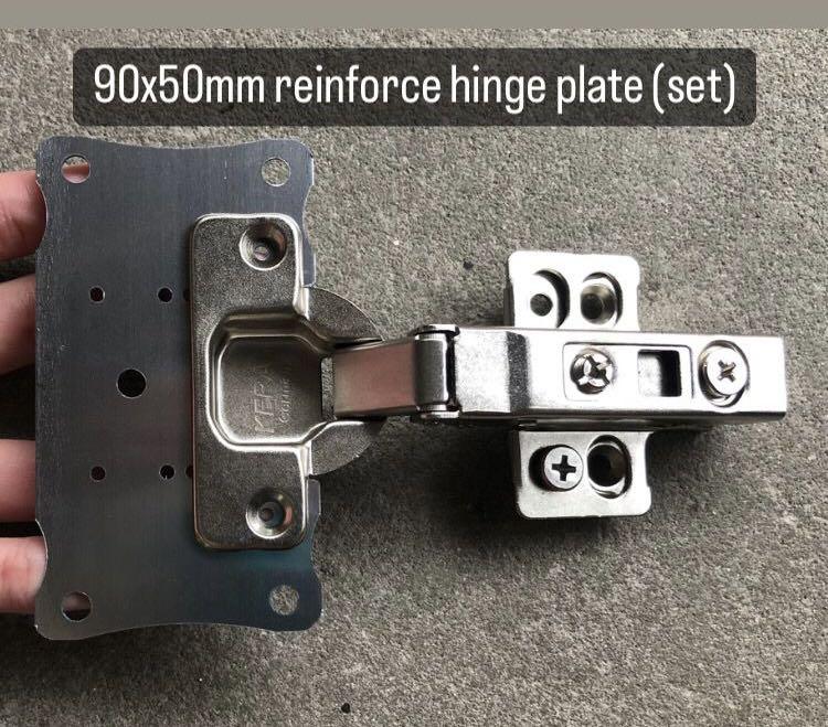 Reinforcement hinge plate repair set for kitchen cabinet swing doors ...