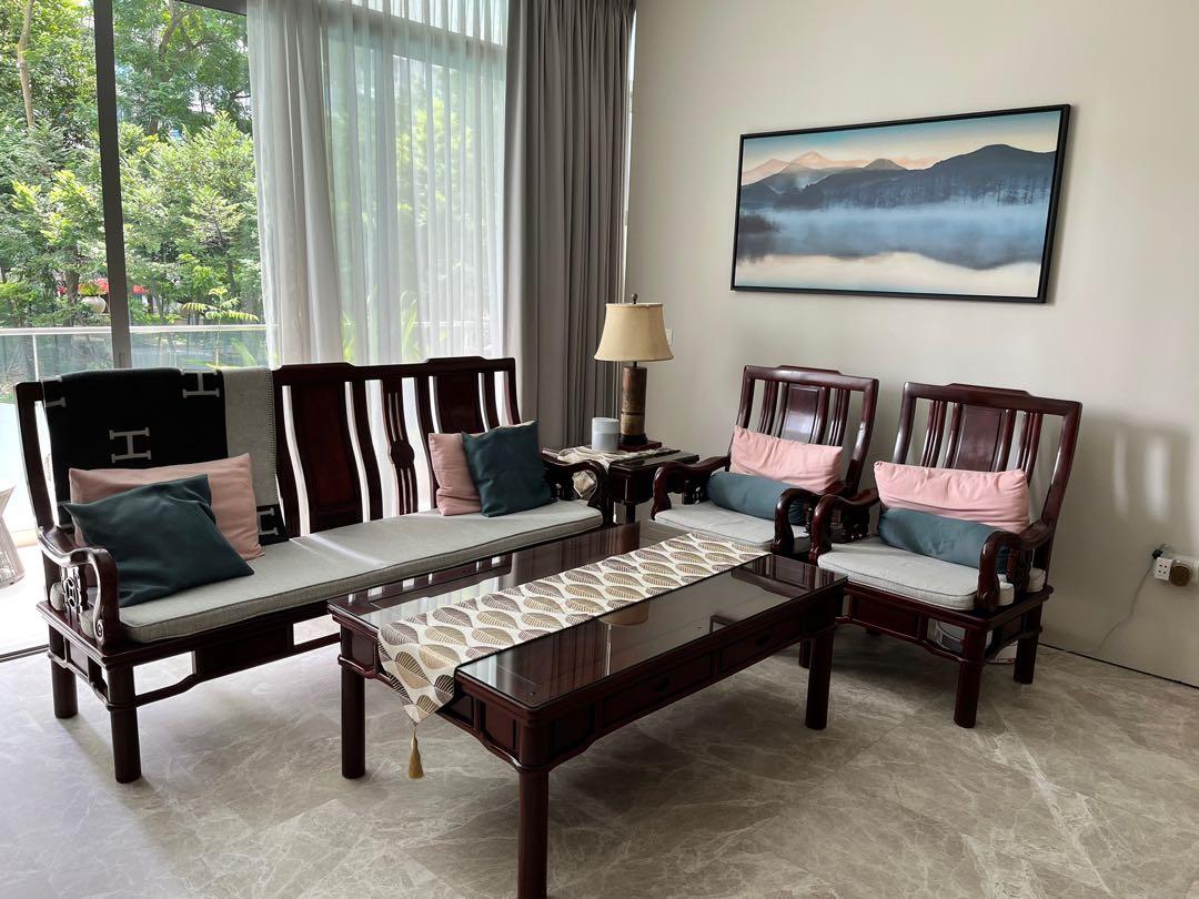 Rosewood Living room set, Furniture & Home Living, Furniture, Sofas on ...