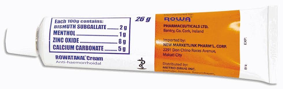 Rowatanal Ointment Cream for hemorrhoids, Health & Nutrition, Medical ...