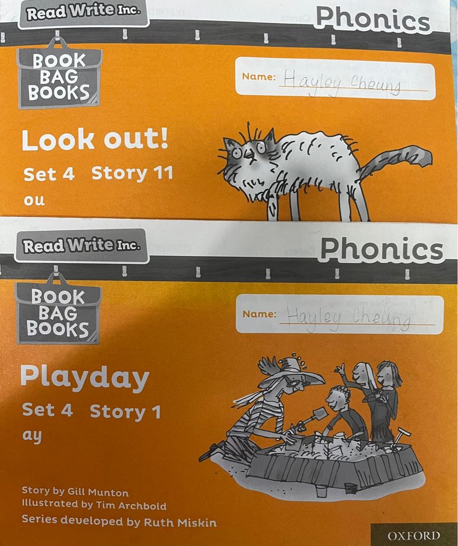 RWI story 1 &11 orange, 興趣及遊戲, 書本 & 文具, 小朋友書 - Carousell