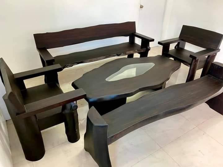 Sala set solid narra wood, Furniture & Home Living, Office Furniture ...