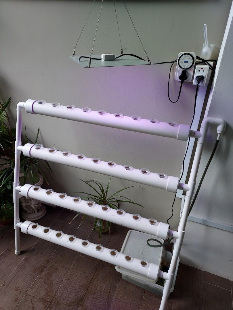 Simple hydroponic system with glow light and pump, Everything Else on ...