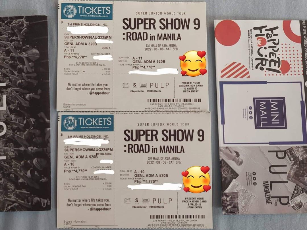 Super Junior SS9 Manila Concert Gen Ad A Ticket, Tickets & Vouchers ...