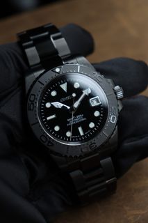 Black Skeleton Submariner Seiko Mod Watch- No Seiko Logo- NH72 ...