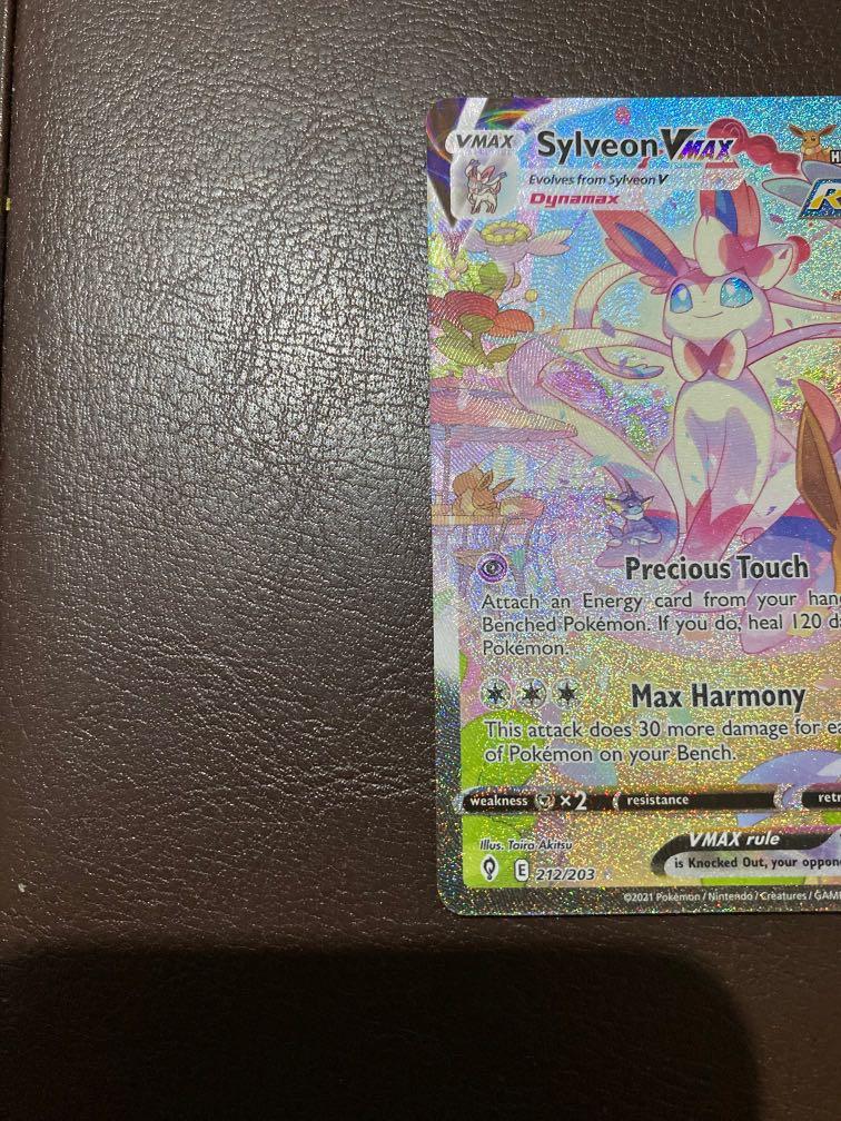 Sylveon vmax aa 212/203 Pokémon card alternate art rapid strike ...
