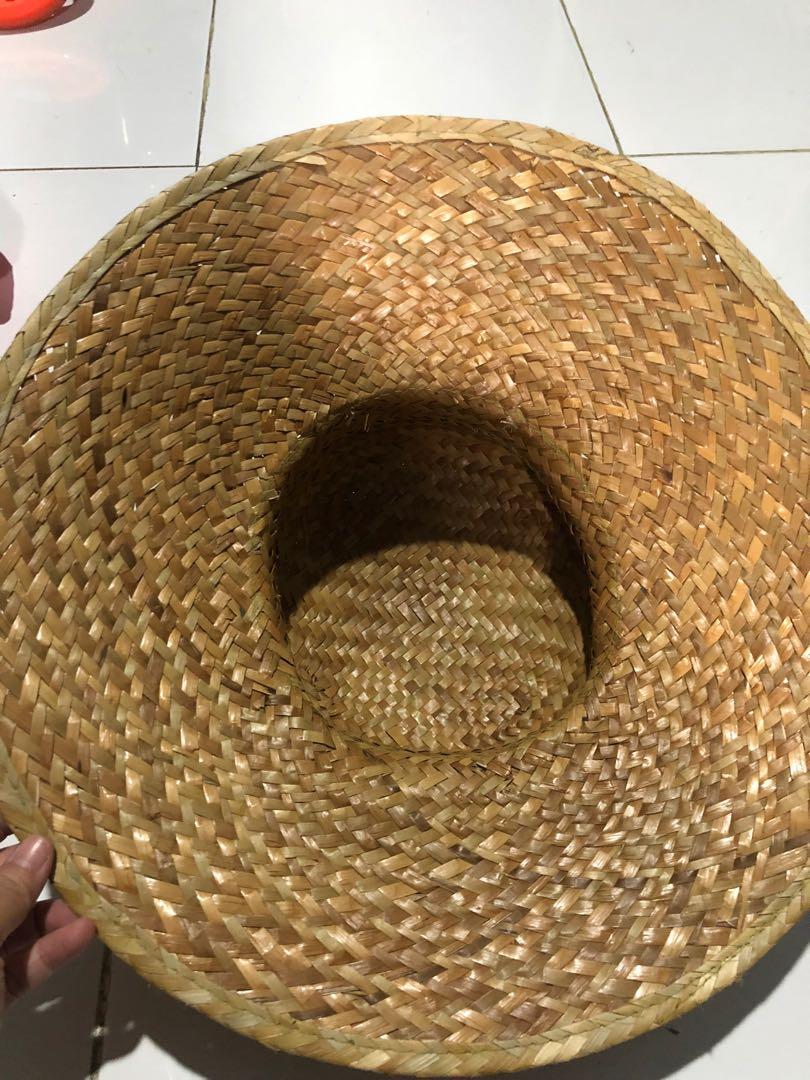 Topi anyaman bambu IKEA, Fesyen Wanita, Aksesoris di Carousell