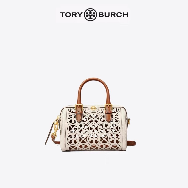 Tory Burch Laser cut boston bag, Women's Fashion, Bags & Wallets ...