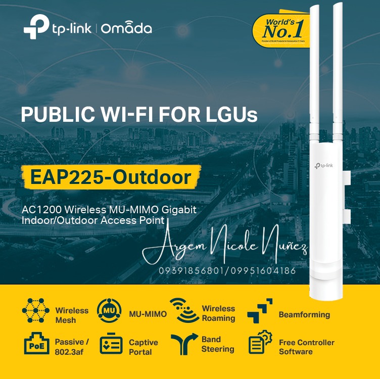 TP-LINK EAP-225 Outdoor AC1200 Wireless N Outdoor Access Points ...