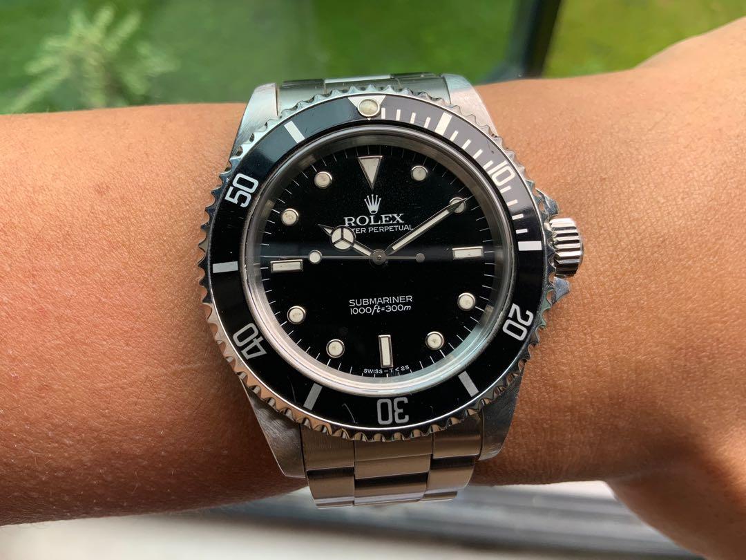 [Tritium Dial] Rolex Submariner 2 Liner 14060, Luxury, Watches on Carousell